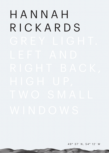 Nicolaus Schafhausen — Hannah Rickards. Grey light. Left and right back ...